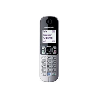 Panasonic KX-TG6821 - Téléphone sans fil - système de répondeur avec ID d'appelant - DECT - noir ...