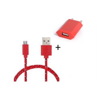 Pack Chargeur pour ALCATEL U5 Smartphone Micro-USB (Cable Tresse 3m ...