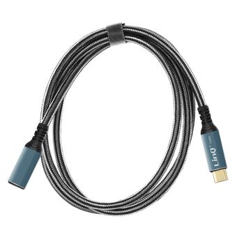 Câble Rallonge USB-C Charge 100W Vidéo 8K Transfert 20Gbps 1.2m LinQ ...