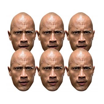 STAR CUTOUTS Lot de 6 Masques en carton Catcheur WWE - The Rock ...
