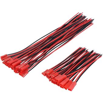 Connecteurs JST 2 Broches 20 Paires 22 AWG Câble en Silicone, Compatible avec Batterie Lipo ...