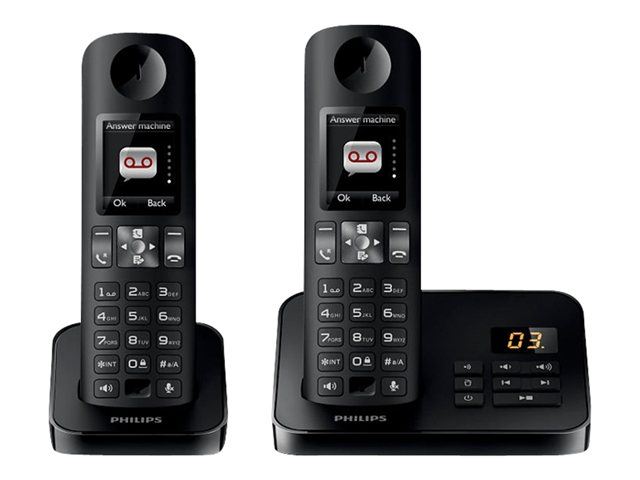 Philips D605 Duo - Téléphone sans fil - système de répondeur avec ID d ...