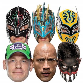 STAR CUTOUTS Lot de 6 Masques en carton Catcheurs WWE - Masque de ...