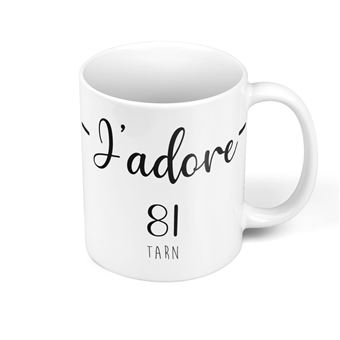 Fabulous Mug céramique J'Adore 81 Tarn Departement Albi - Tasse et Mugs ...