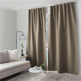 Rideau Occultant Opacité Maximale "Eclipse" 140x240cm Taupe - Achat ...