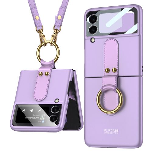 Coque Compatible Samsung Galaxy Z Flip 4 avec Support Anneau FONGWAN ...