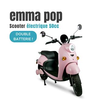 emma pop - rose mat- Scooter électrique 50cc easy-Watts - 2 200 Watts ...