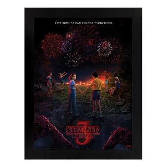 Mini-affiche Stranger Things One Summer dans un cadre noir brillant de ...