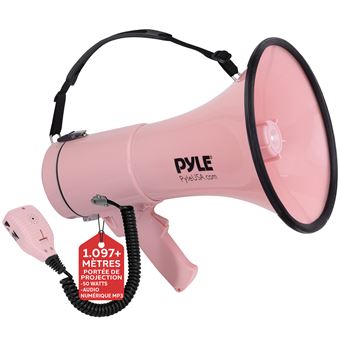 Pyle Mégaphone 50W - Sirène Intégrée, Enregistrement, Bluetooth & AUX ...