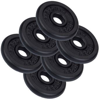 ScSPORTS® Set de Disques de Poids - 7,5 kg, Plaques 6 x 1,25 kg, 30/31 ...