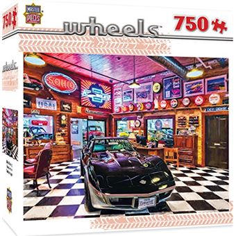 MasterPieces Wheels Black Beauty - corvette 750 Piece Jigsaw Puzzle by ...