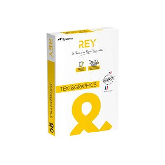 Rey Text & Graphics - Papier - lisse - blanc - A4 (210 x 297 mm) - 80 g ...