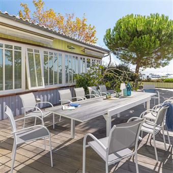 Table extensible Piazza 12 p. ECP smoke Hespéride - Gris - Mobilier de ...