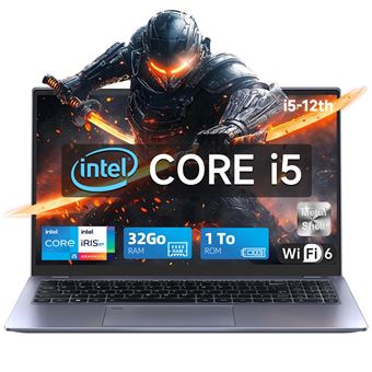 PC Portable -Intel® Core™ i5-1240P(12C-16T, jusqu'à 4,4 GHz)-32 Go RAM ...