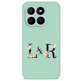 Coque verte Taperso pour Honor 70 LITE avec vos initiales a fleurs ...