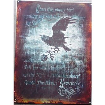 plaque alchemy corbeau en plein vole tole punk gothique - Achat & prix ...