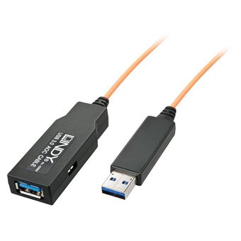 rallonge active usb 3.0 sur fibre optique longue distance 30m - Câbles ...