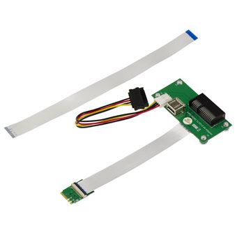 KALEA-INFORMATIQUE Adaptateur Riser PCIe x4 vers M2 E A Key avec nappe blindée 15cm ou 25cm ...