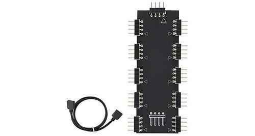 Vipxyc 10-channel rgb hub computer pc mod motherboard rgb fan extension ...