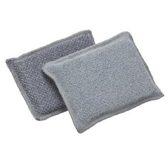 Eponge bi faces grattantes grise 24x15cm lot de 2 De Witte - Ustensile ...