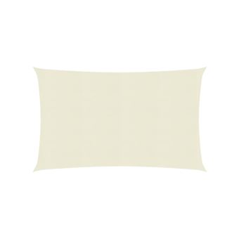 Voile toile d'ombrage parasol 160 g/m² crème 2 x 4,5 m PEHD 02_0009073 ...