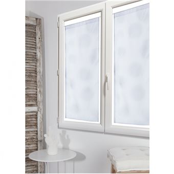 Paire de vitrages transparent blanc l.45 x H.120 cm - Achat & prix | fnac