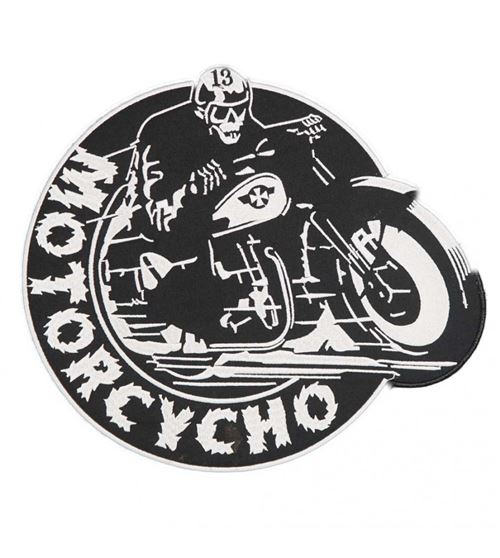 gros patch motorcycho 29.5x26cm ecusson thermocollant blouson moto ...