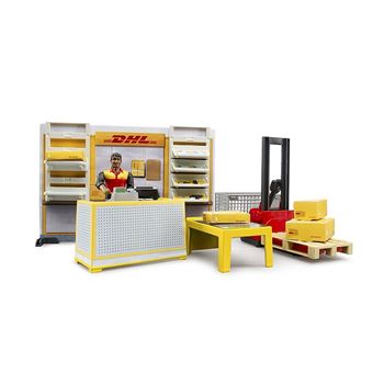Bruder 62251 - Boutique de dépôt DHL Bworld avec tire palette et colis ...