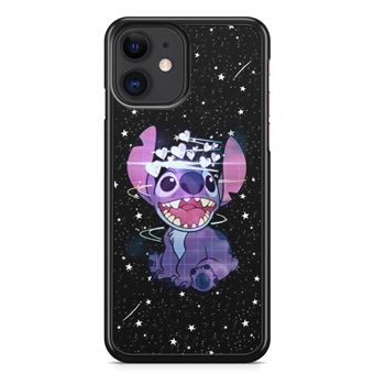Coque Fifrelin Noire pour iPhone 11 Stitch Galaxie Disney Mignon Ref ...