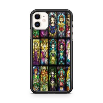 Coque Fifrelin Rigide Noire pour iPhone 11 Princesses Disney Art ...