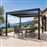 CONCEPT USINE Pergola bioclimatique LED 3x3m structure aluminium lames ...
