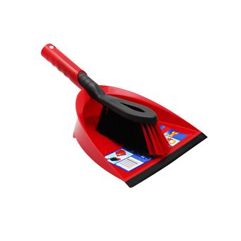Set ramassette pelle à main avec brosse 2 en 1 rouge et noir, pelle à ...