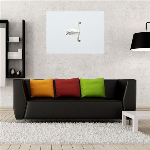 Fabulous Poster Cygne blanc reflette dans l'eau d'un lac (61cm x 92cm ...