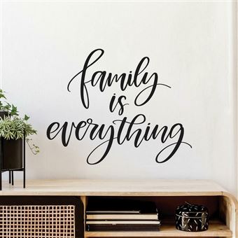 ROOMMATES Sticker Mural Géant Citation -Family is Everything- La ...