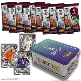 Jeu de cartes Panini World Cup 2022 TCG Boite Métal 10 pochettes - Jeu ...