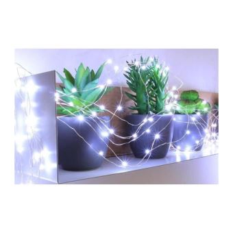 guirlande micro-led - 7,5 m - blanc pur - 150 led - 16 fonctions ...
