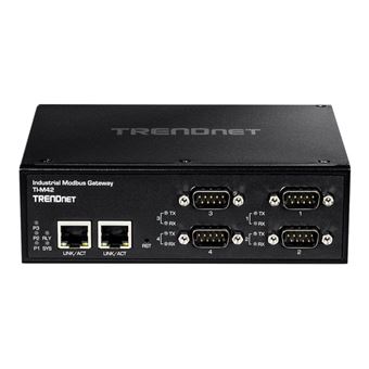 TRENDnet TI-M42 - Passerelle - industriel - 4 ports - 100Mb LAN, RS-232 ...