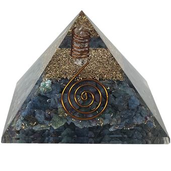 PHOENIX IMPORT Pyramide orgonite rubis en kyanite - Hauteur 6 cm ...