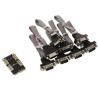 Carte Mini PCIe MiniPCIE 8 ports série COM RS232 DB9 - CHIPSET EXAR XR ...
