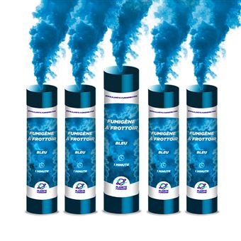 PLANETE FUMIGENE Fumigène a Main 1 MINUTE couleur Bleu - Lot de 5 ...
