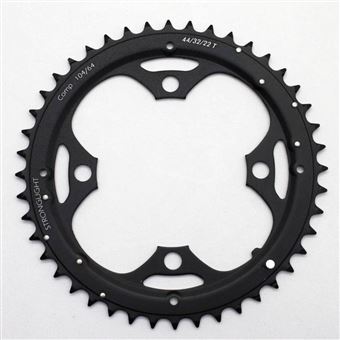 Plateau vtt 4bra d.104 stronglight triple 44dts exterieur noir alu 8-9v. - Pièce détachée vélo ...