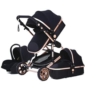 Poussette 3 en 1 Bébé Combinée Siège-Auto Nacelle Trio Réversible ...