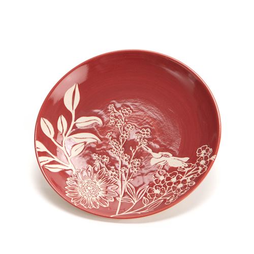 Assiette à dessert rouge Zélie (lot de 6) - Amadeus - Rouge - Grès ...