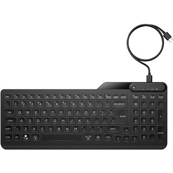 HP 405 - Clavier - dispositif multiple - 65% - compact - rétroéclairé ...