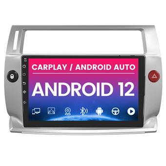 Autoradio AWESAFE Carplay pour Citroen C4 2004-2009, système Android 12 ...