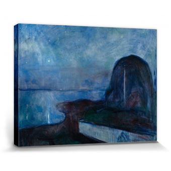 Edvard Munch Poster Reproduction Sur Toile, Tendue Sur Châssis - Nuit ...