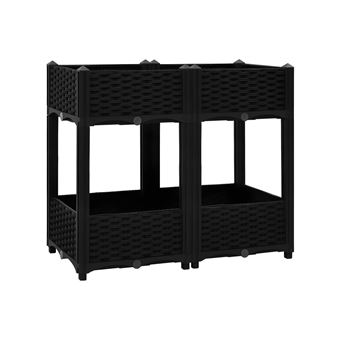 Jardinière lit surélevé plantes fleurs jardin 80 x 40 x 71 cm ...