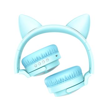 borofone słuchawki nauszne bo15 cat ear bluetooth niebieskie ...