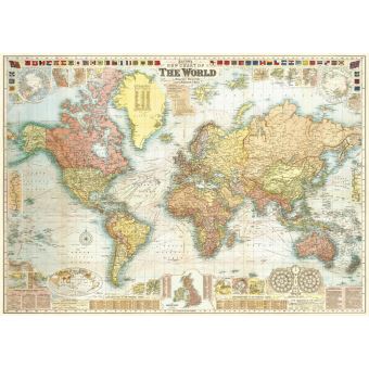 Poster Cavallini Map Monde Drapeaux - Achat & prix | fnac