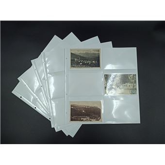 feuilles safe au format 33x33 - lot de 5 pour cartes postales anciennes ...